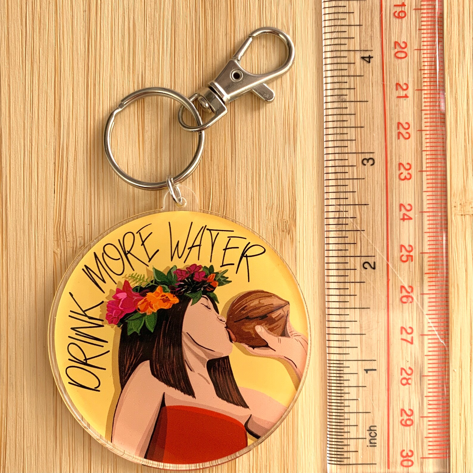 Drink More Water Acrylic Keychain/ Acrylic Keychain/ | Etsy