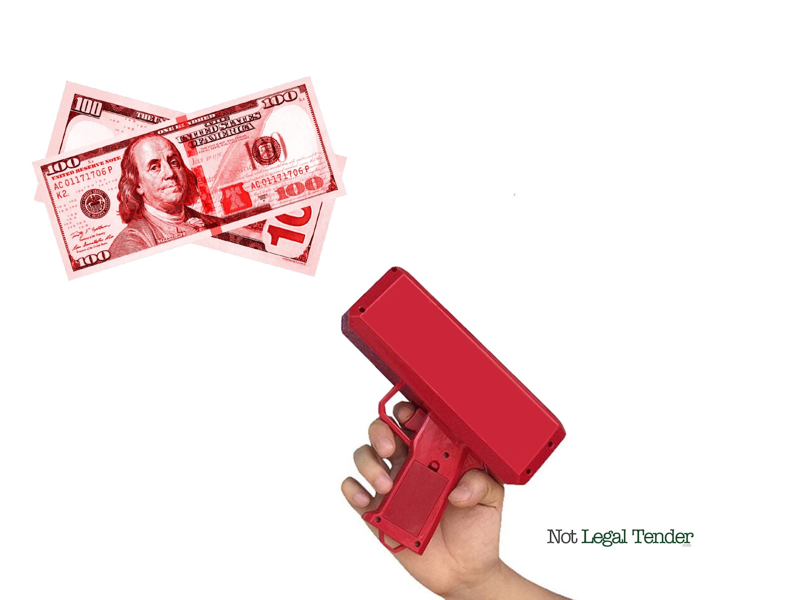 Red Bills | Money Gun Optional | New Series 100 Dollar Novelty Bills ...