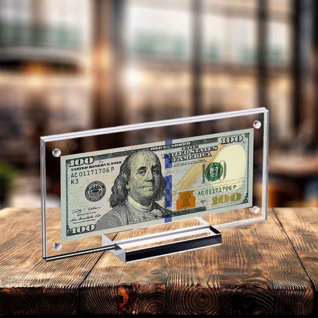 Money Bill Holder Display Case - Etsy