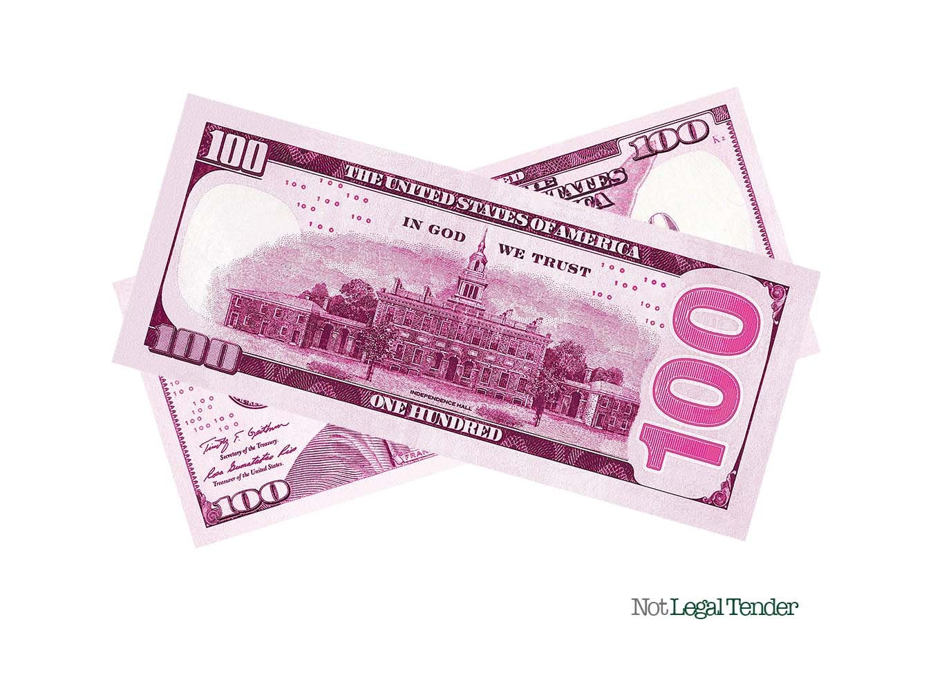 Pink Bills | Money Gun Optional | New Series 100 Dollar Novelty Party ...