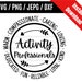 Activity Professionals Svg / Activity Life Svg / Professionals - Etsy