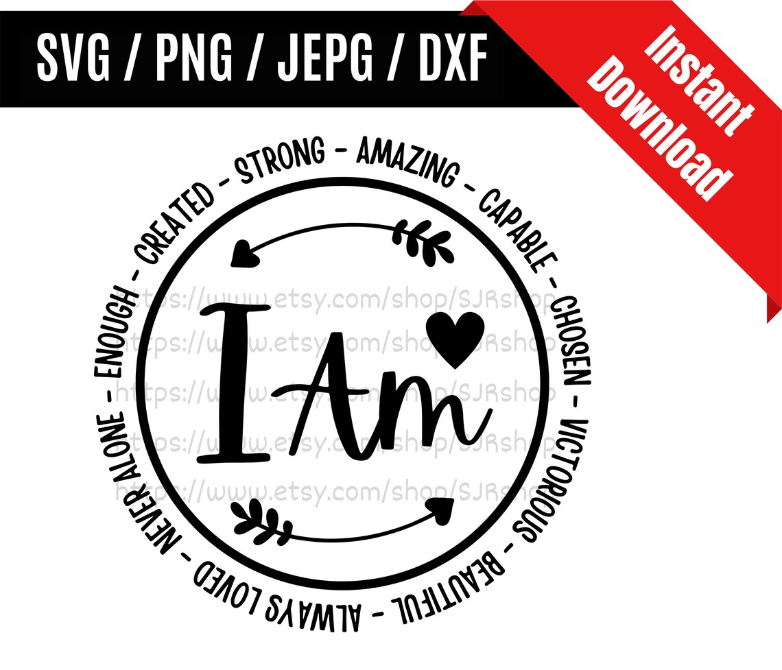 I Am Inspiration Svg / Positive Words Svg / Bible Verse Svg / | Etsy