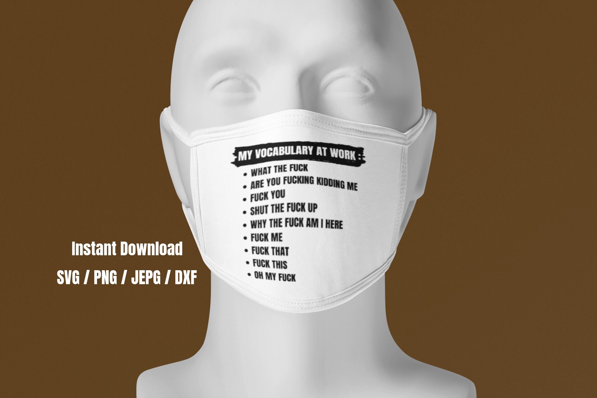 My Vocabulary at Work Svg / Funny Adult Svg / F**k It Svg / SVG PNG Dxf ...