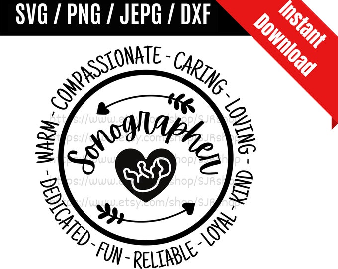 Sonographer SVG PNG Image | Sonographer Sublimation Design | Ultrasound ...