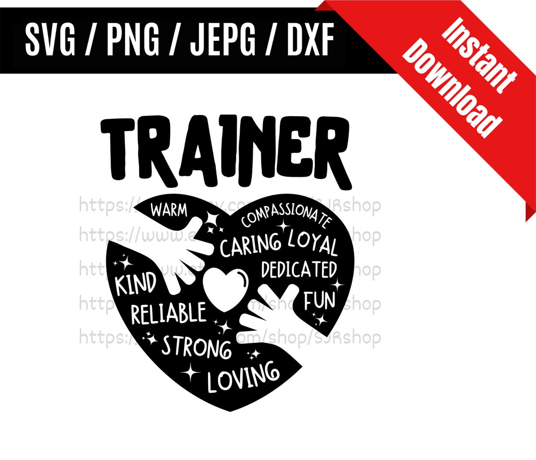 Trainer Svg / Trainer Heart Svg / Athletic Trainer Svg / Fitness Coach ...