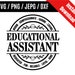 Educational Assistant Svg / Assistant Teacher Svg / Back to - Etsy