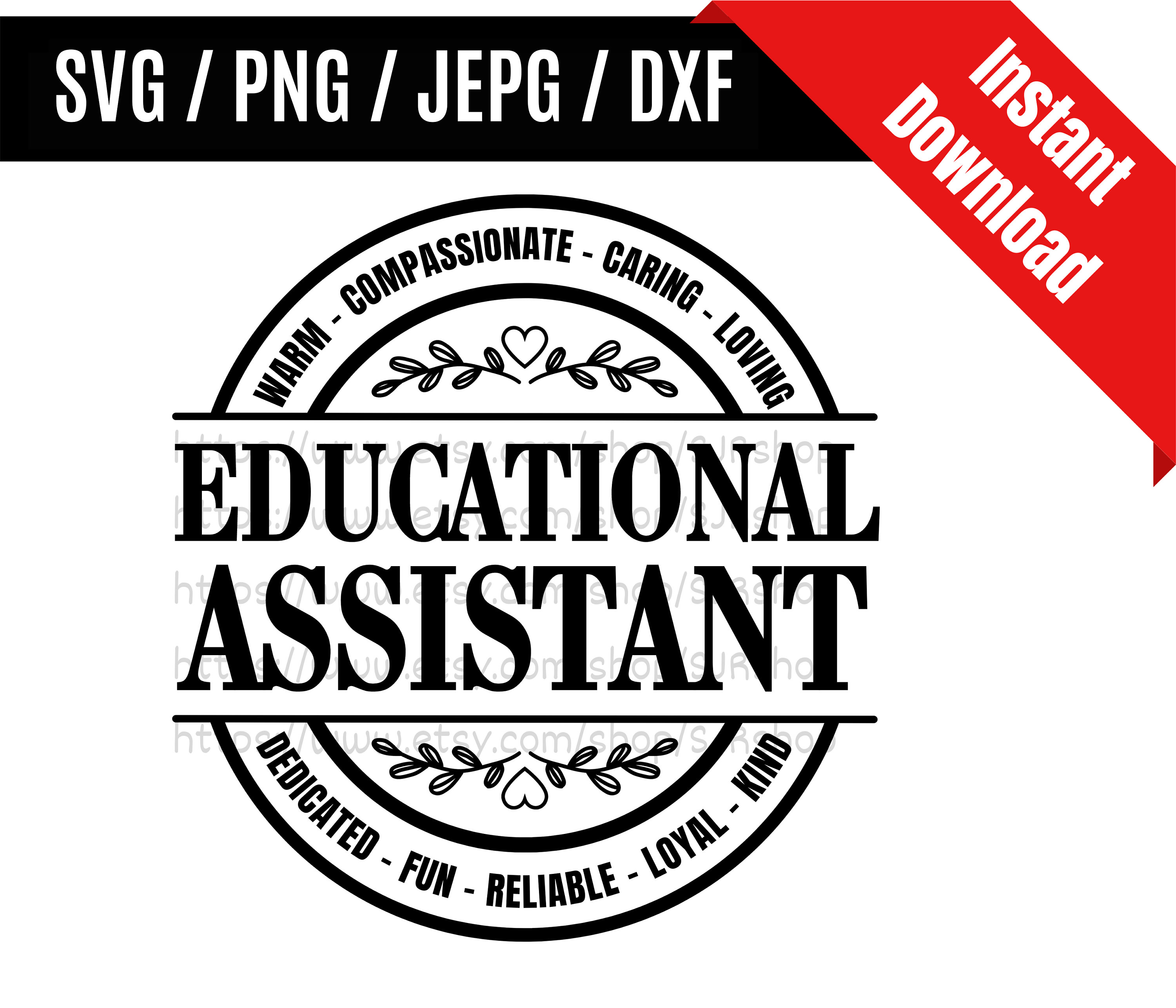 Educational Assistant Svg / Assistant Teacher Svg / Back to - Etsy