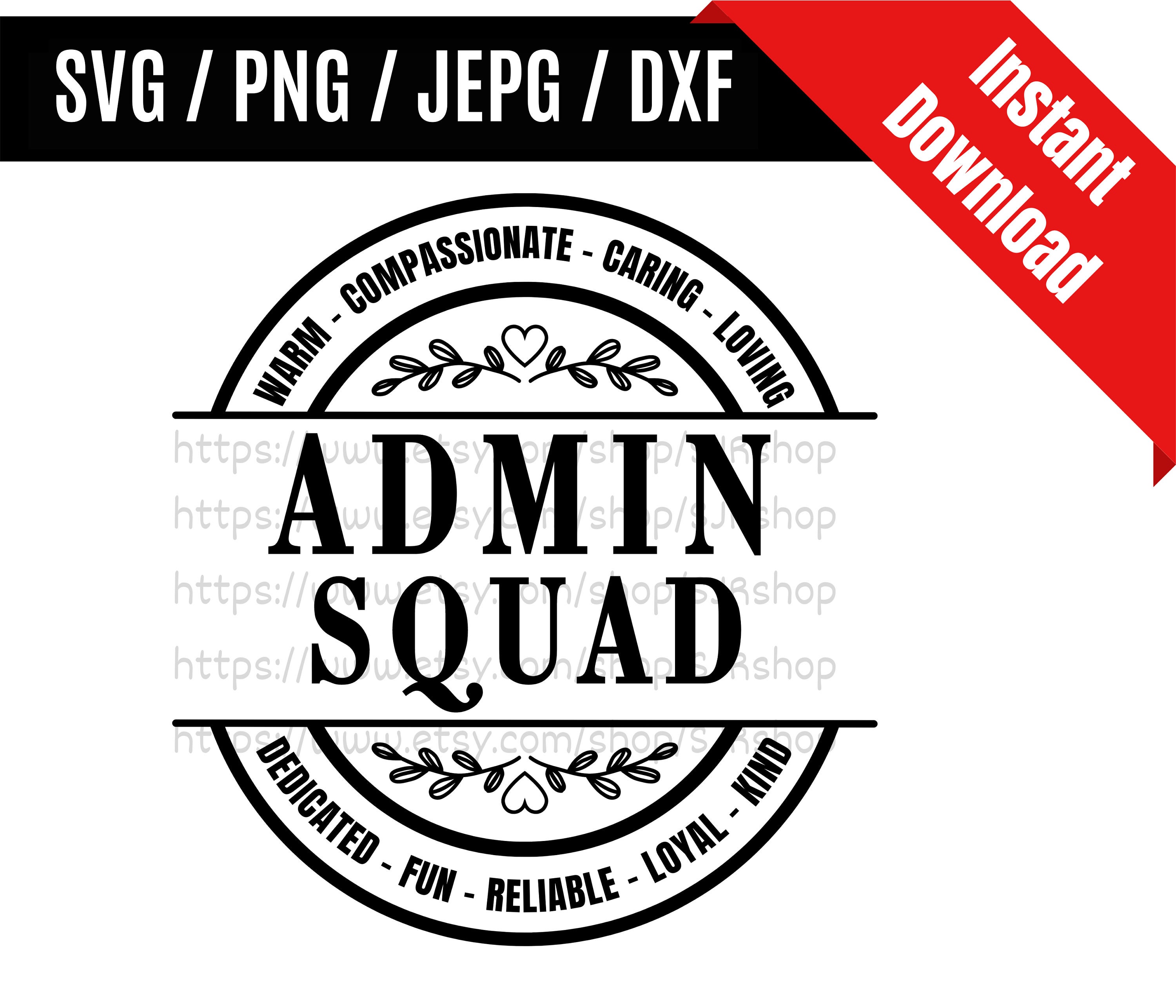 Admin Squad Svg / Admin Team Svg / Admin Life Svg / Coworker - Etsy