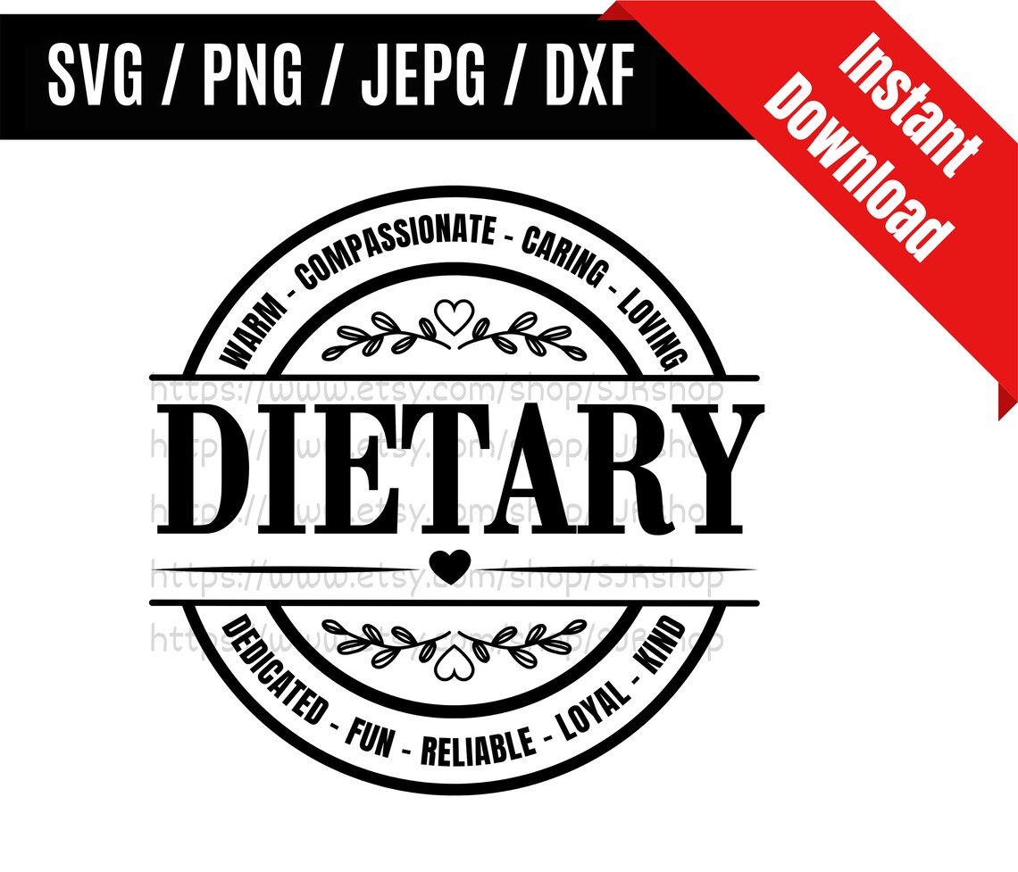 Dietary Svg / Dietary Worker Svg / Dietitian Svg / - Etsy