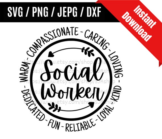 Social Worker Svg / Social Work Svg / Social Services Svg / | Etsy