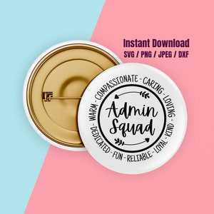 Admin Squad Svg / Admin Team Svg / Admin Life Svg / Coworker Svg ...