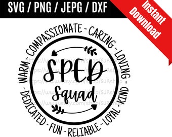 Special Education Squad Svg - Etsy