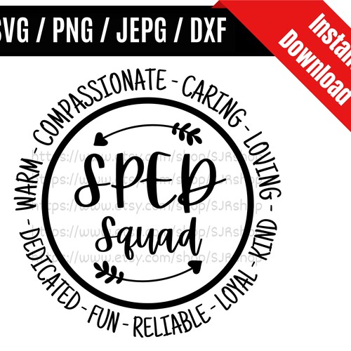 Special Education Squad PNG Back to School Elementary - Etsy