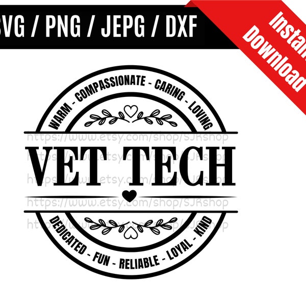 Vet Tech Svg - Etsy