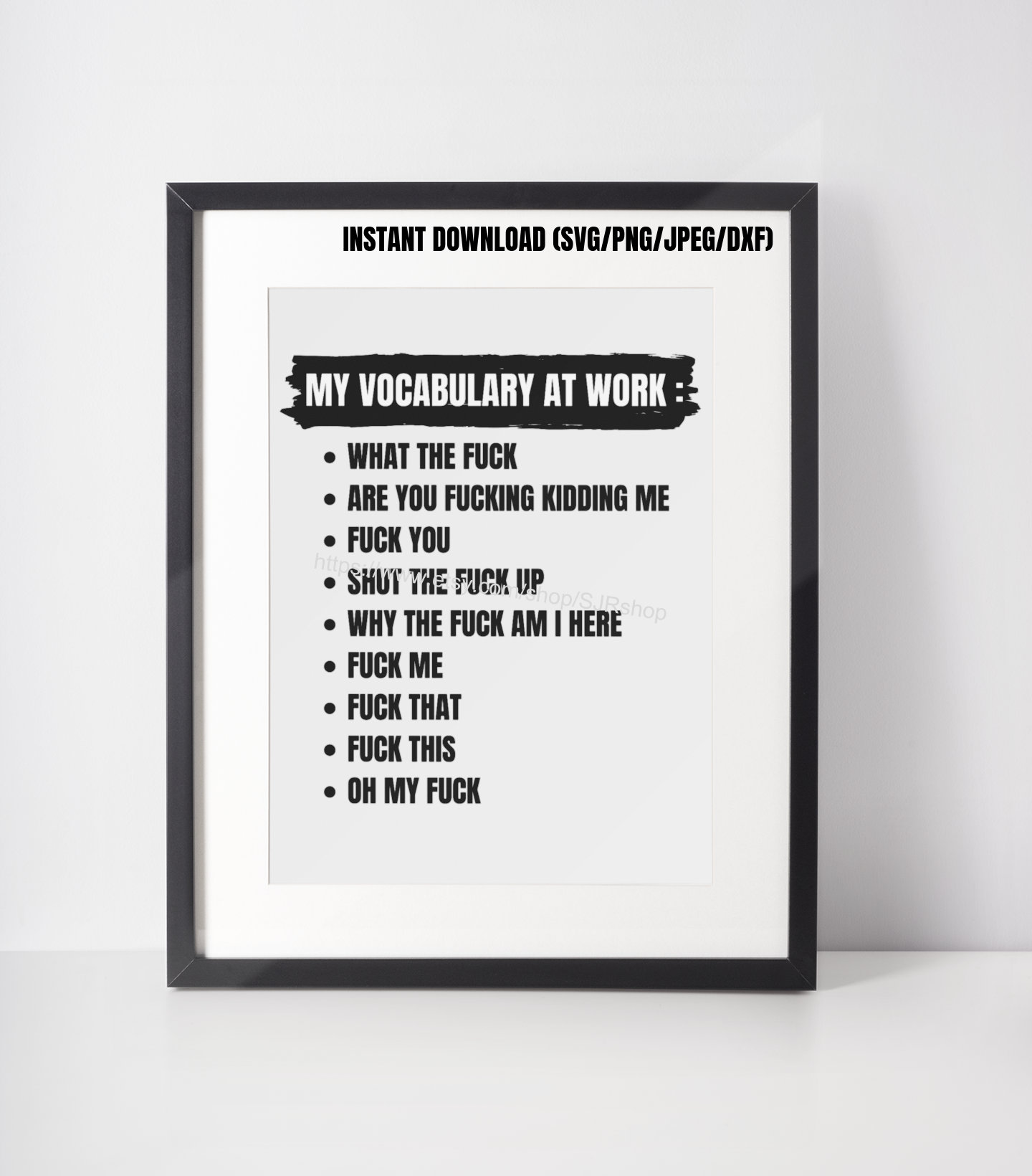 My Vocabulary at Work Svg / Funny Adult Svg / F**k It Svg / SVG PNG Dxf ...