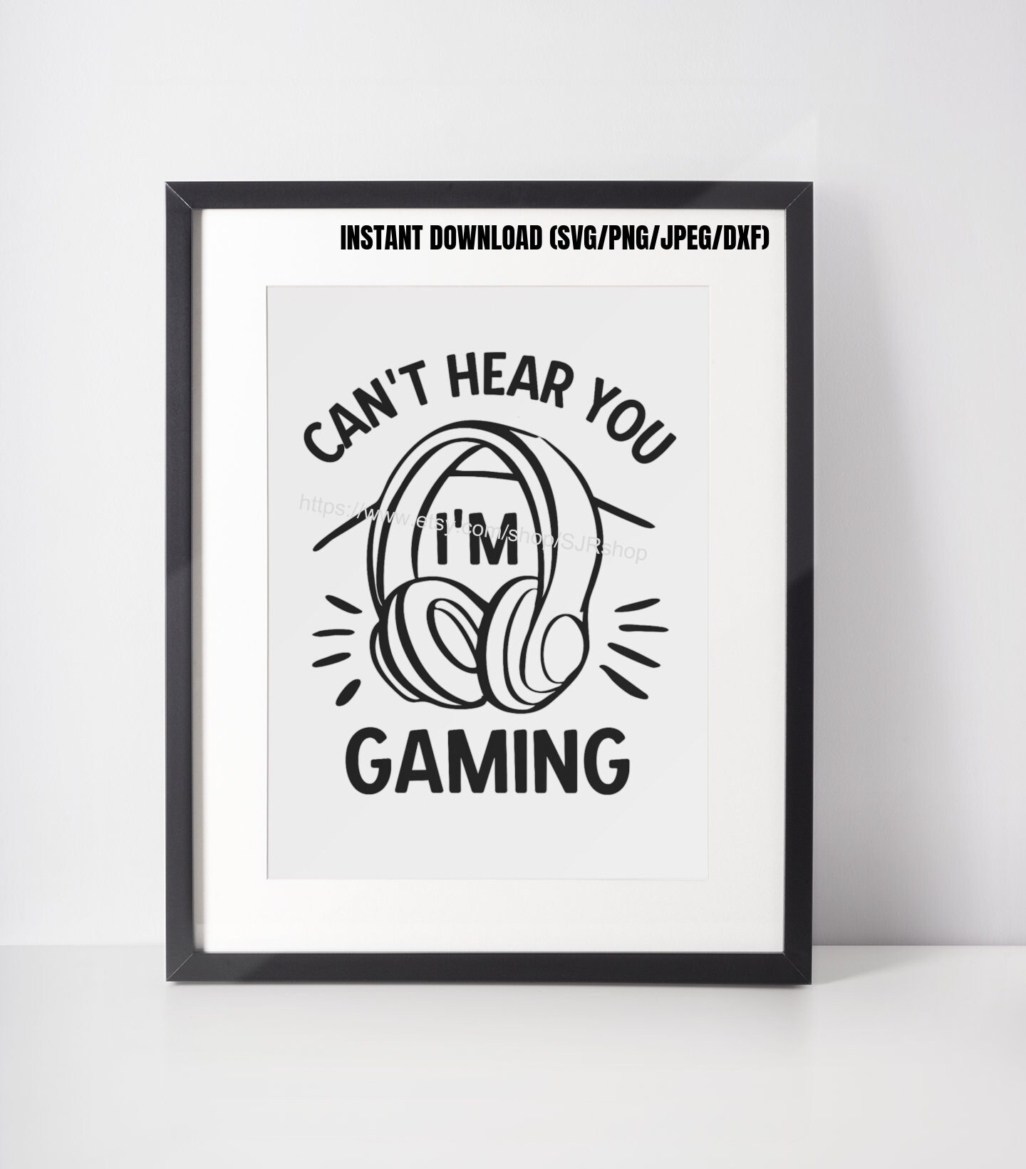 Can't Hear You I'm Gaming Svg / Game Headset Svg / | Etsy