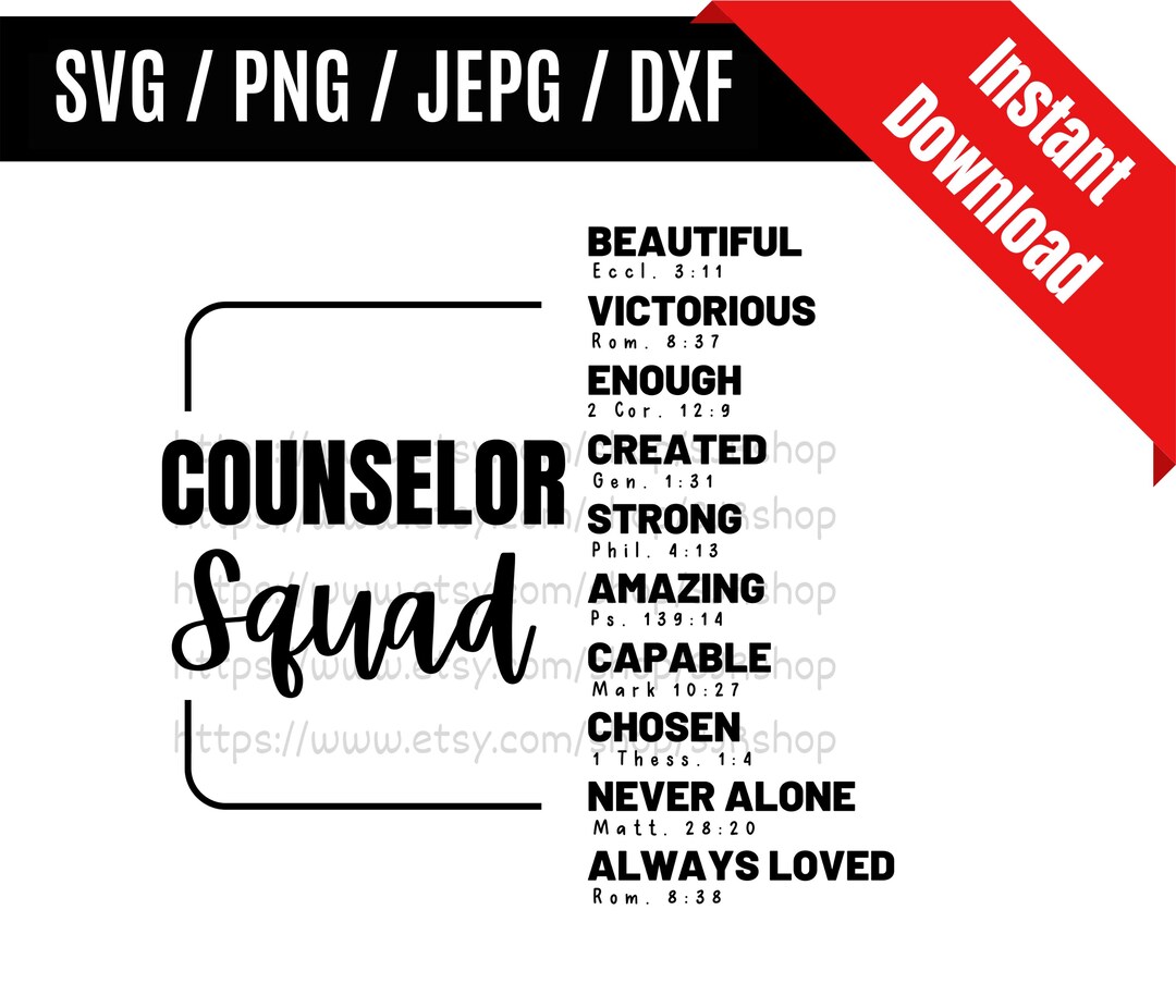 Counselor Squad Svg / Counselor Team Svg / Counselor Life Svg ...