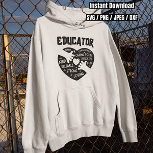 Educator Svg / Teacher Word Svg / Teacher Day Svg / Back to School Svg ...