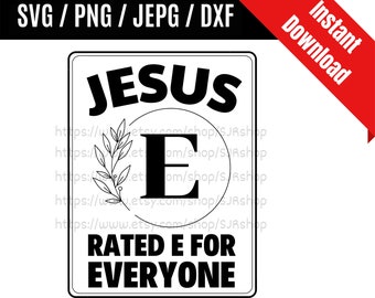 Jesus Rated E Svg | Etsy