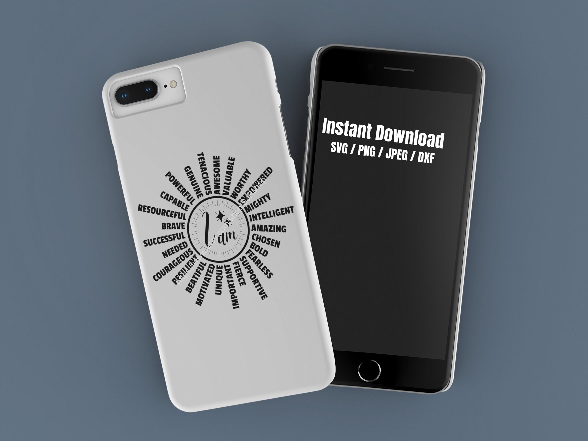 I Am Affirmation Sun Svg / I Am Inspiration Svg / Sunshine Words Svg ...
