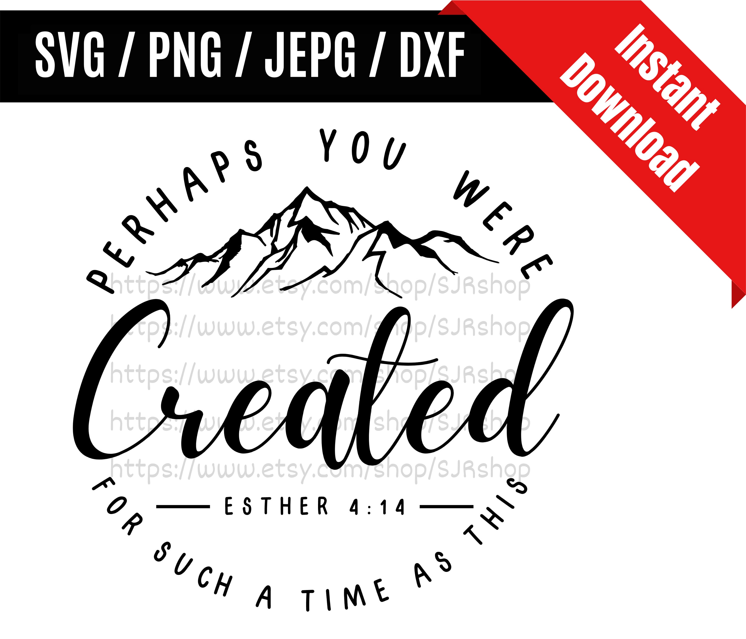 Perhaps You Were Created Svg / Esther 4:14 Svg / Bible Verse - Etsy ...