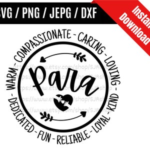 Paraprofessional Svg / Para Svg / Para Life Svg / | Etsy Canada