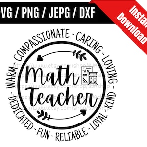 Math Teacher Svg / Math Svg / Math Life Svg / Teacher Appreciation Svg ...