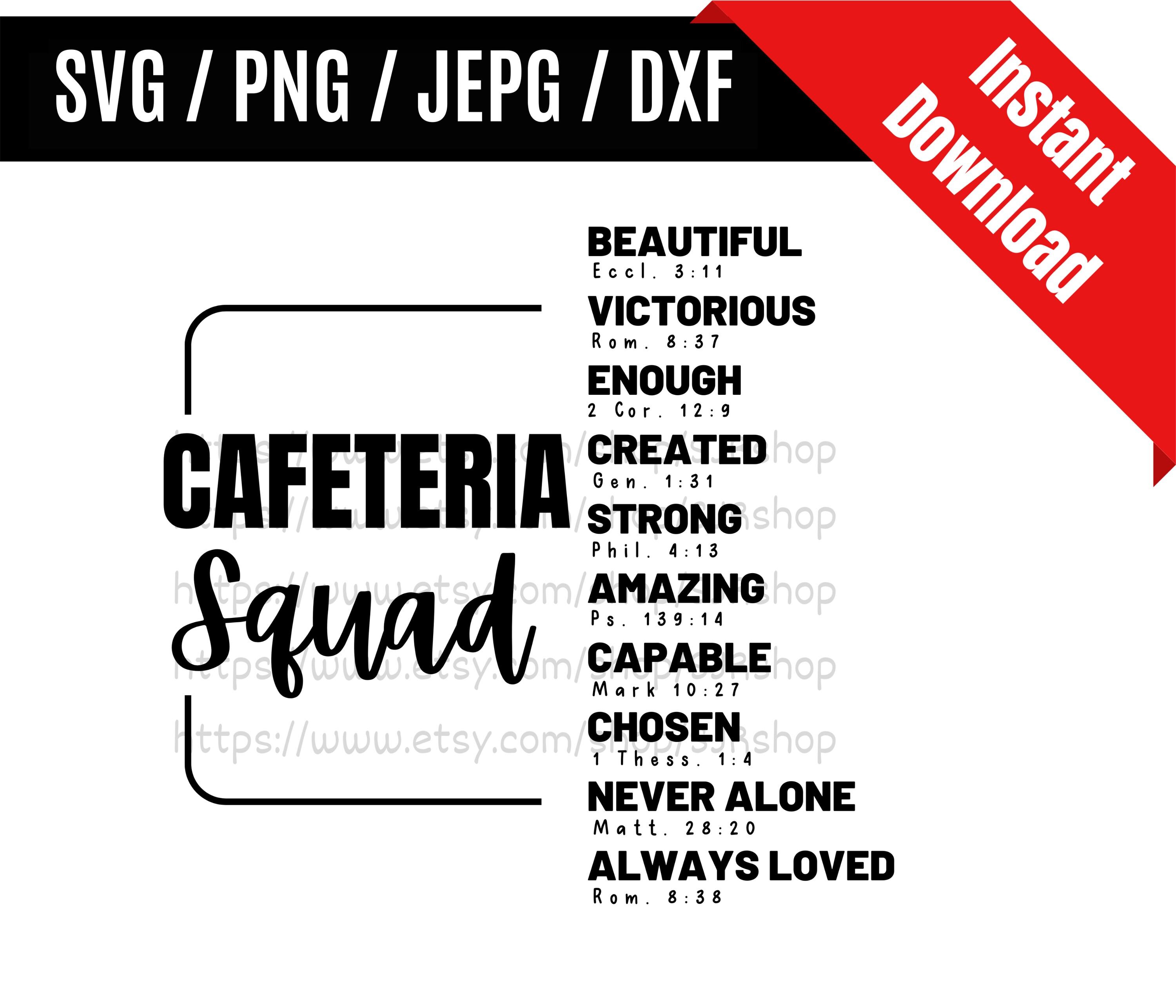 Cafeteria Squad Svg / Cafeteria Team Svg / Cafeteria Staff Svg / Lunch ...