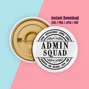 Admin Squad Svg / Admin Team Svg / Admin Life Svg / Coworker Svg ...
