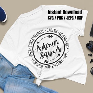 Admin Squad Svg / Admin Team Svg / Admin Life Svg / Coworker Svg ...