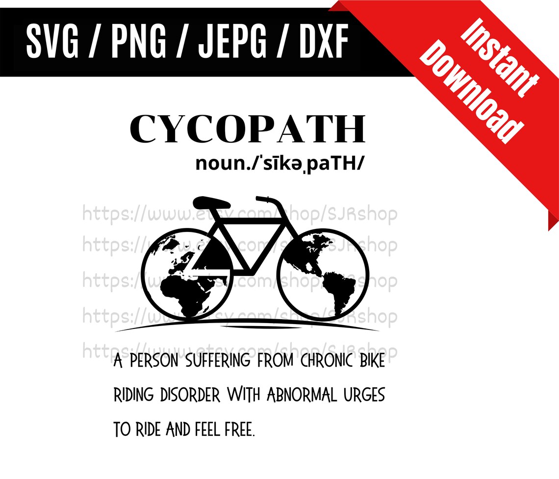 Cycopath Meaning Cycling Svg / Funny Cycling Svg / Mountain - Etsy