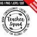 Teacher Squad Svg / Teacher Team Svg / Teacher Life Svg / Back to ...