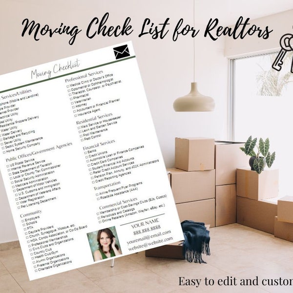Moving Check List - Etsy