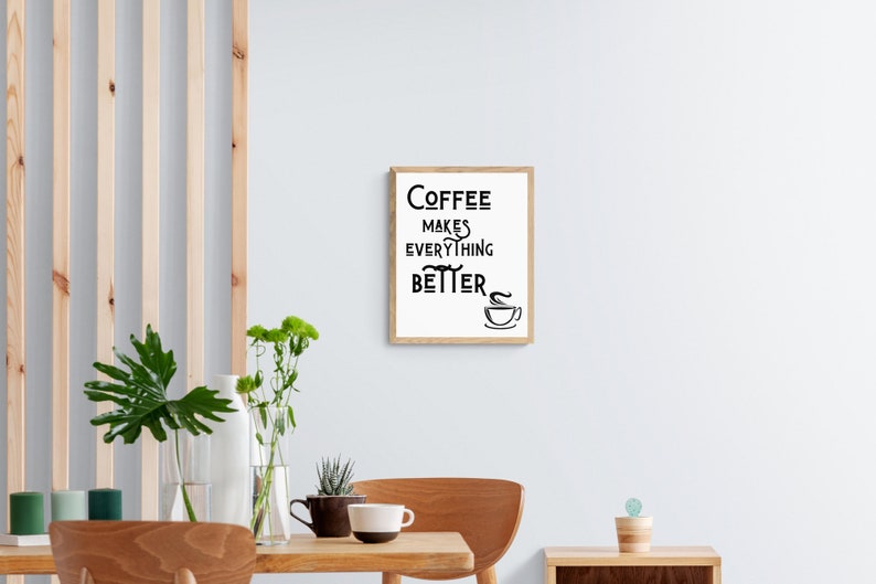 Coffee Quote Sign. Coffee Bar Sign. Instant Download JPG File. - Etsy