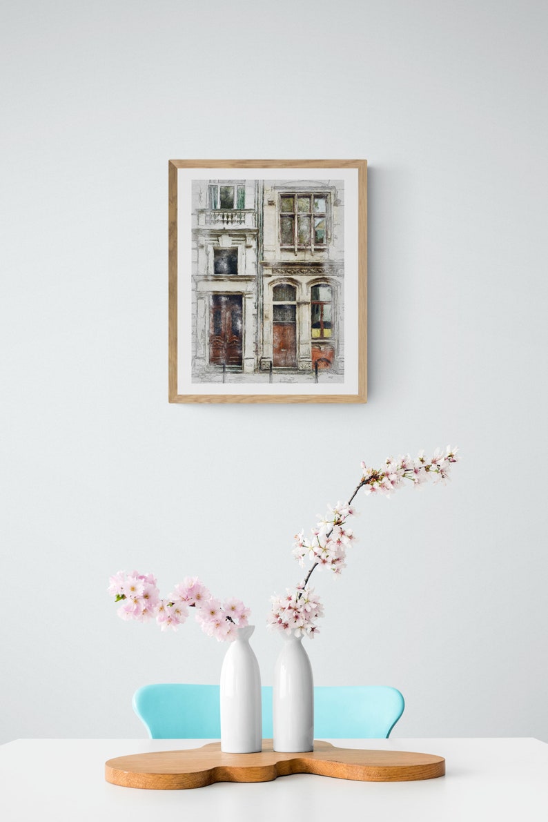 Printable Wall Art. Beautiful Old Building Art Print. Instant Download ...