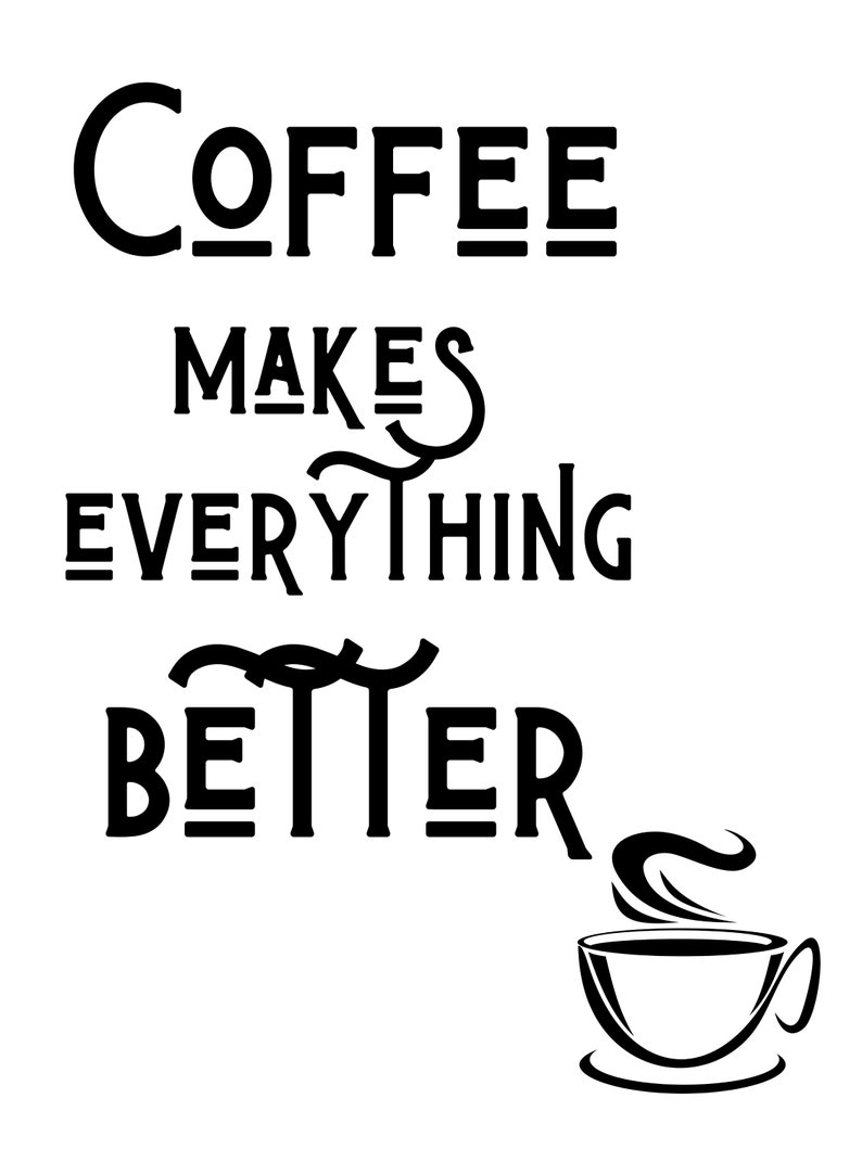 Coffee Quote Sign. Coffee Bar Sign. Instant Download JPG File. - Etsy