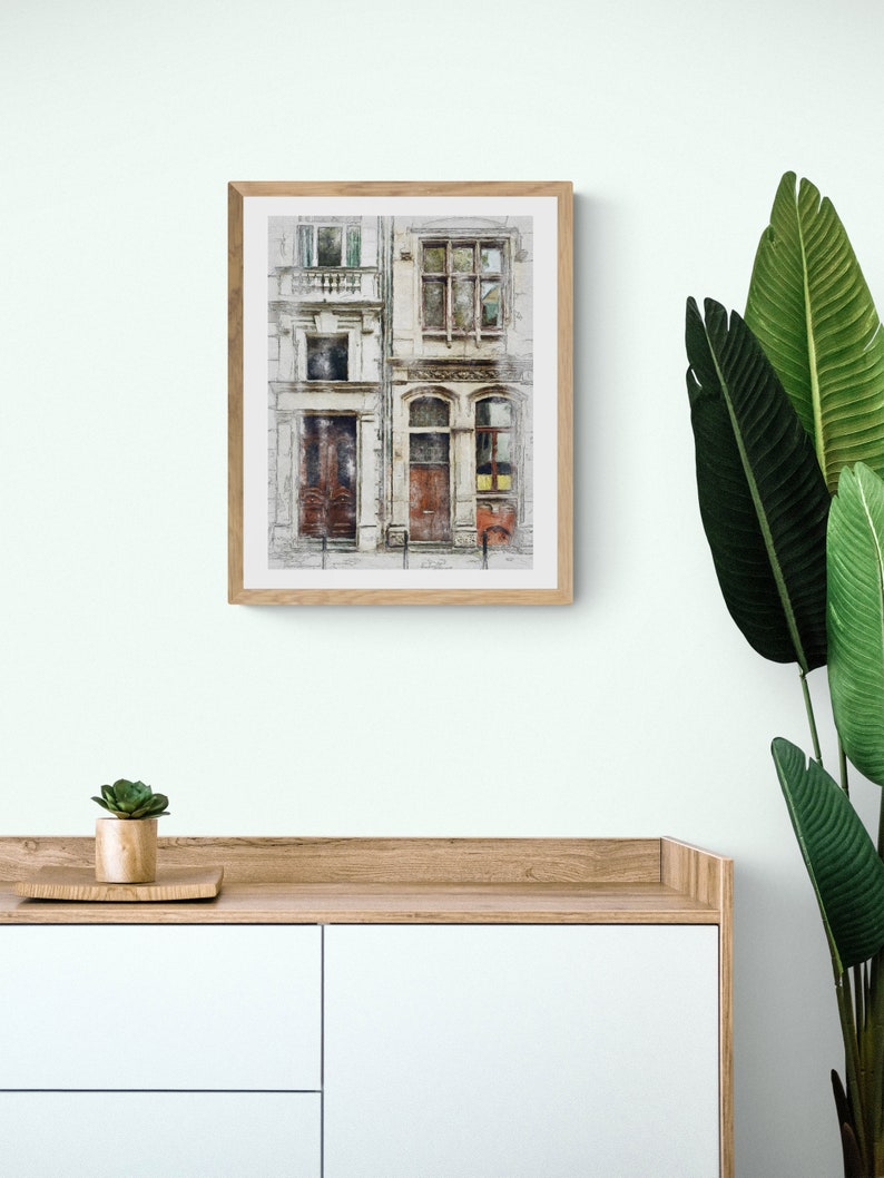 Printable Wall Art. Beautiful Old Building Art Print. Instant Download ...
