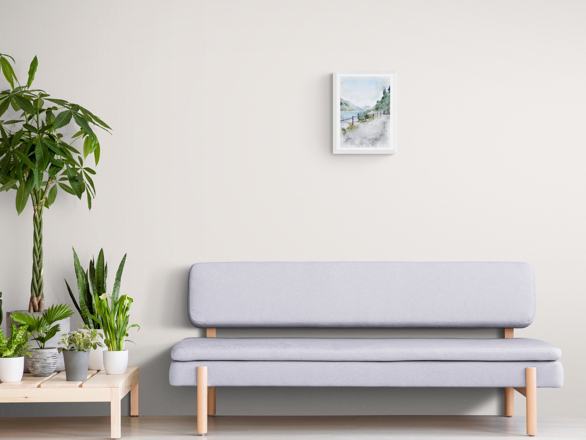 Framed poster 12x16. Watercolor Art Print. Living Room | Etsy