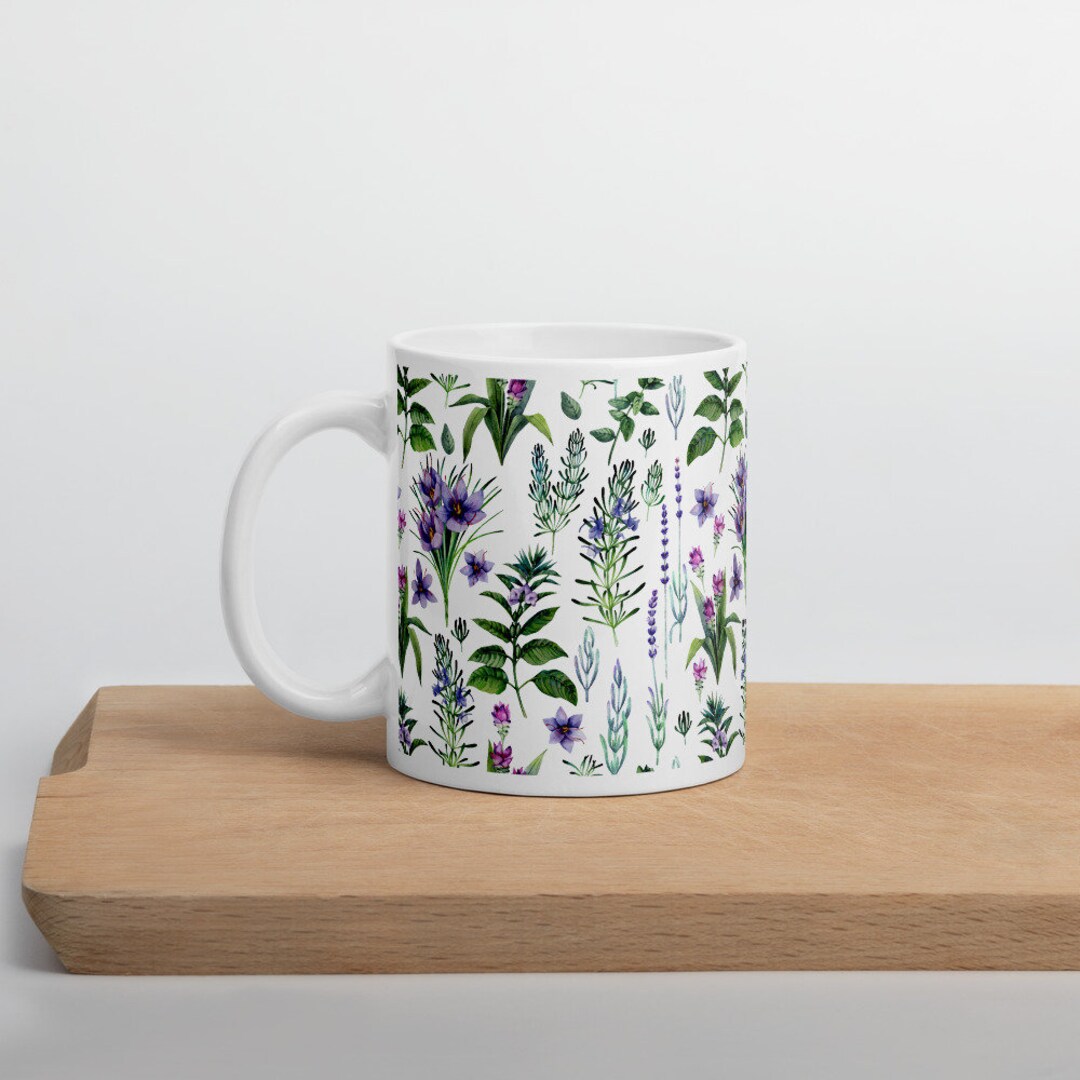 Ceramic Flower Mug. Coffee Mug. Printed Tea Mug - Etsy