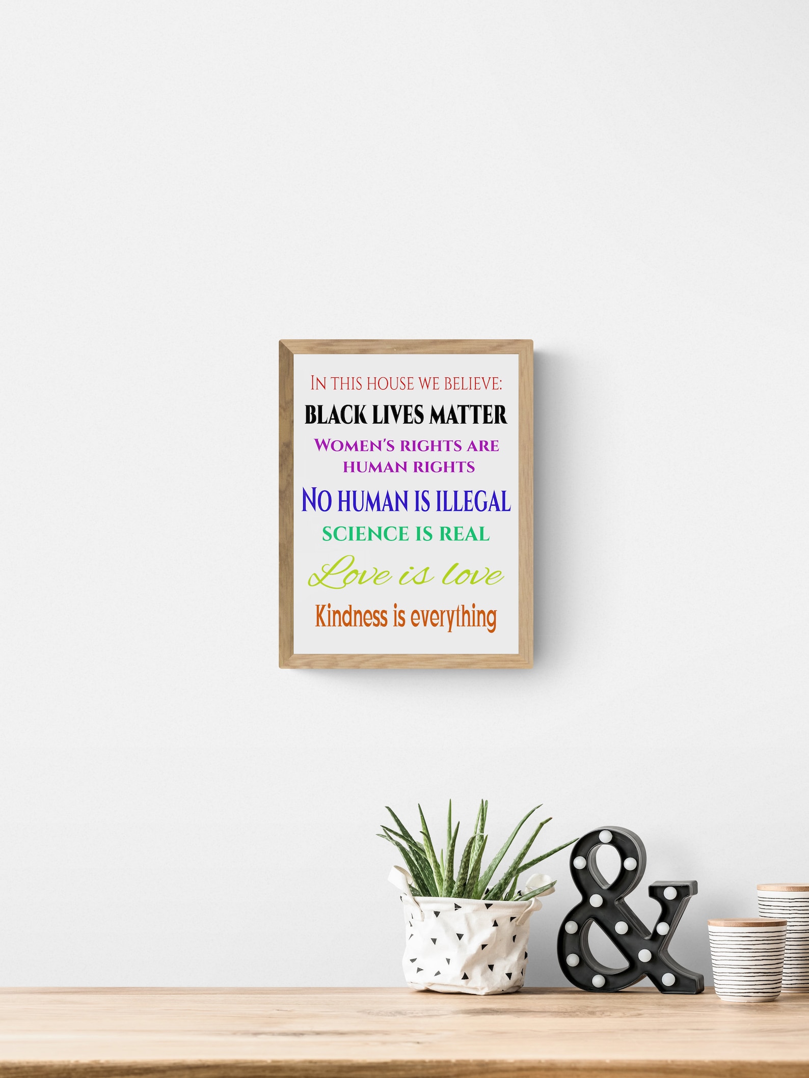 In This House We Believe Sign, Instant Download JPG File, Wall Art ...