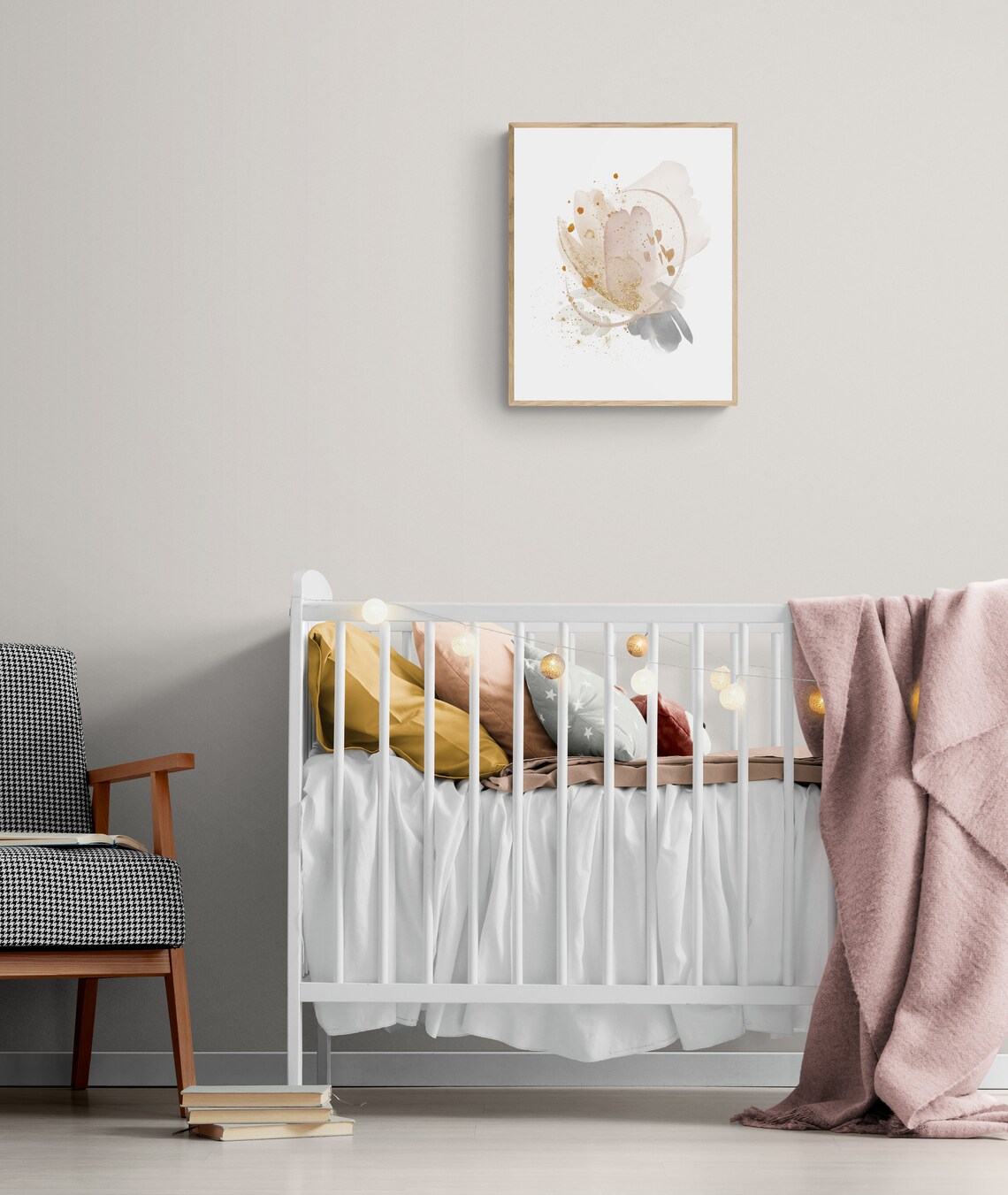 Printable Neutral Watercolor Illustration. Pink Abstract Art - Etsy