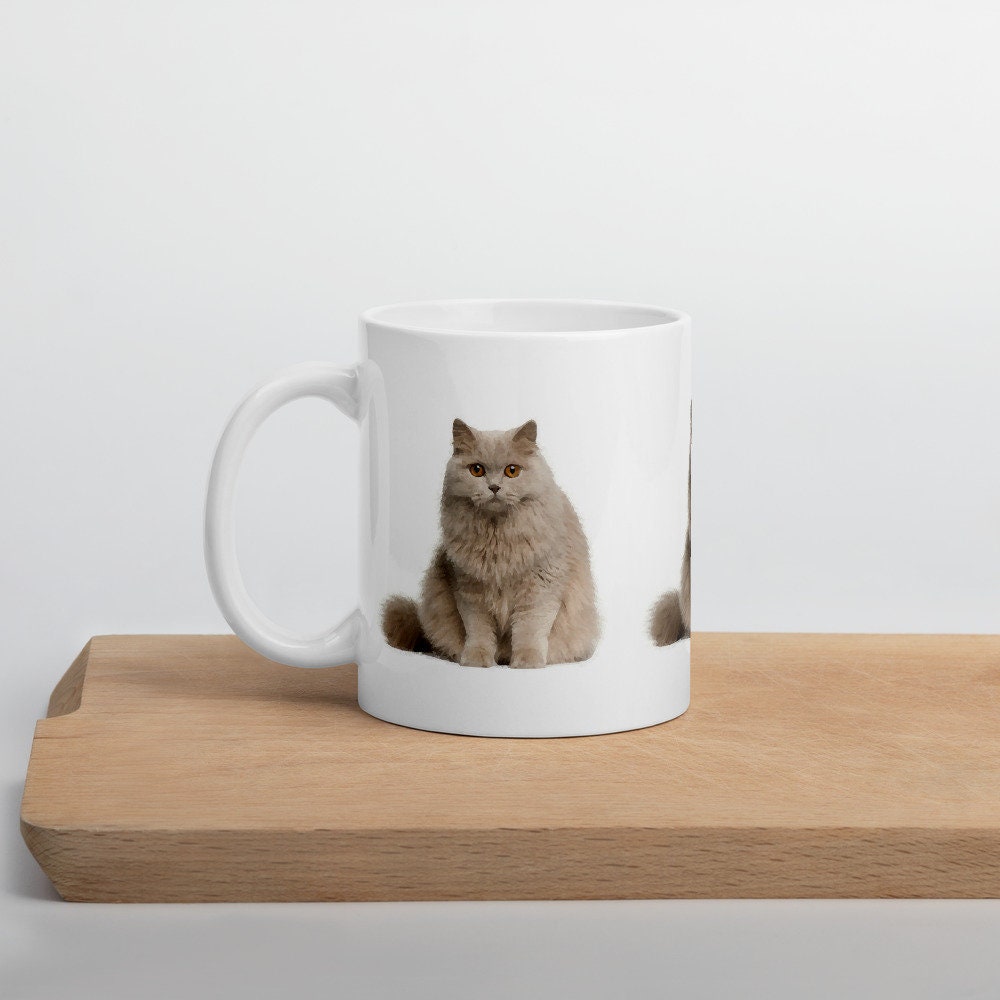 Cat Coffee Mug. White Ceramic Mug. Cat Lovers Gift. Tea Mug - Etsy