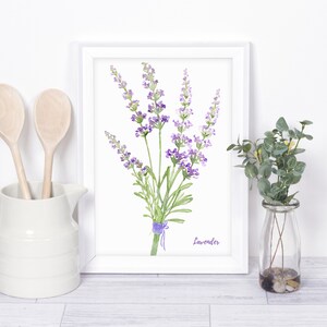 Kitchen Wall Decor. Instant Download JPG File. Lavender Unframed Poster ...