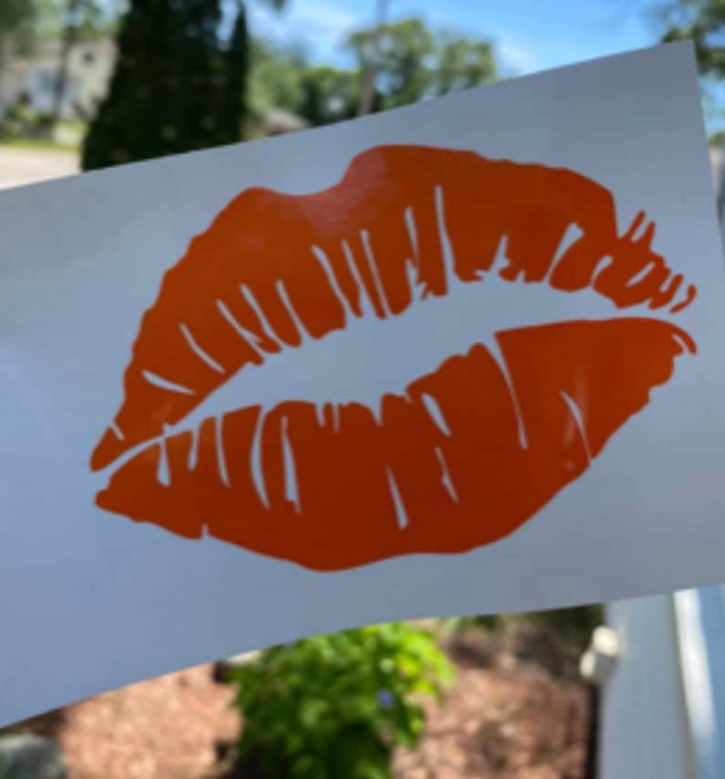 Kiss/ Lips Decal | Waterproof Weatherproof Multiple Colors & Sizes - Etsy