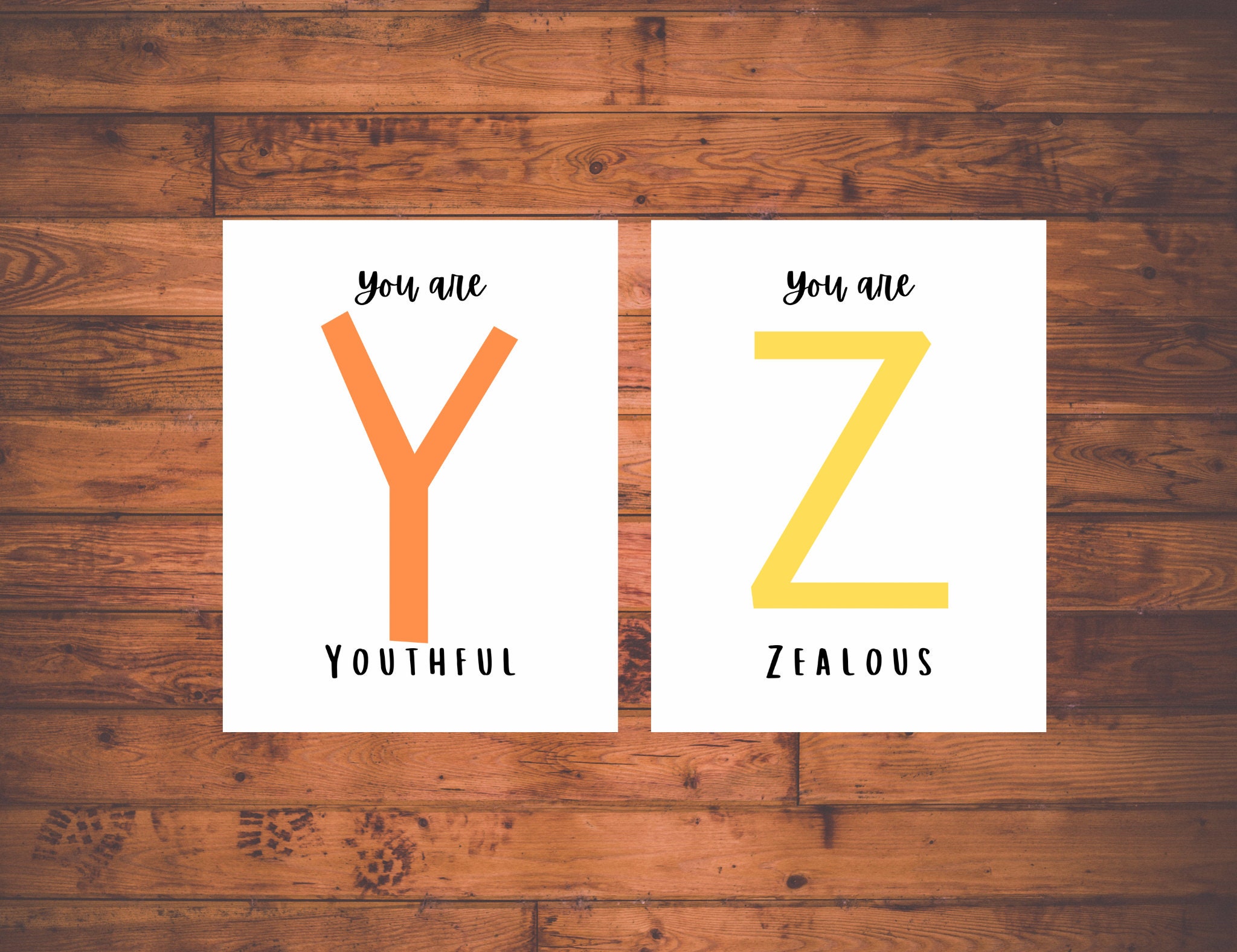 Positive Classroom Alphabet Posters I Teacher Decorations - Etsy