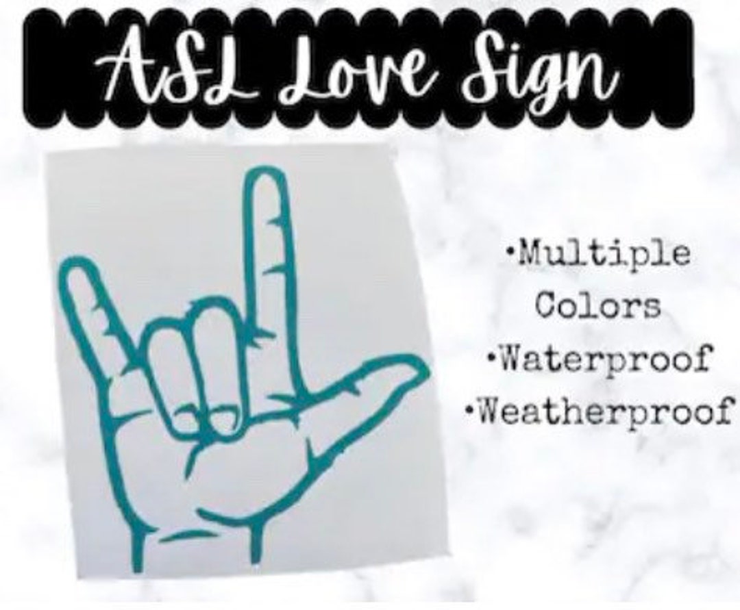 American Sign Language Live Decal | Sticker Cling Car Sticker Multiple ...