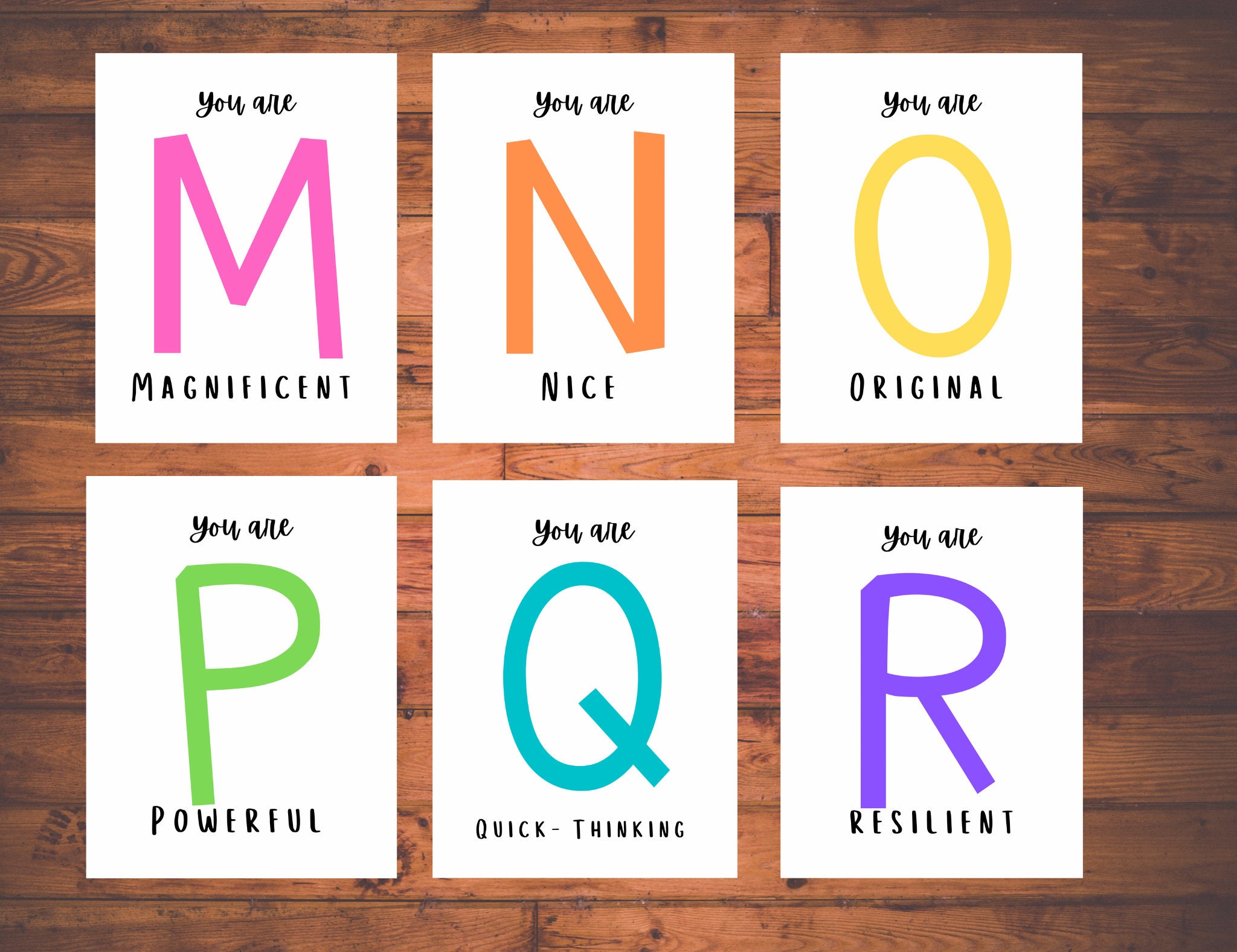 Positive Classroom Alphabet Posters I Teacher Decorations - Etsy