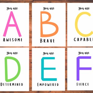 Positive Classroom Alphabet Posters I Teacher Decorations - Etsy