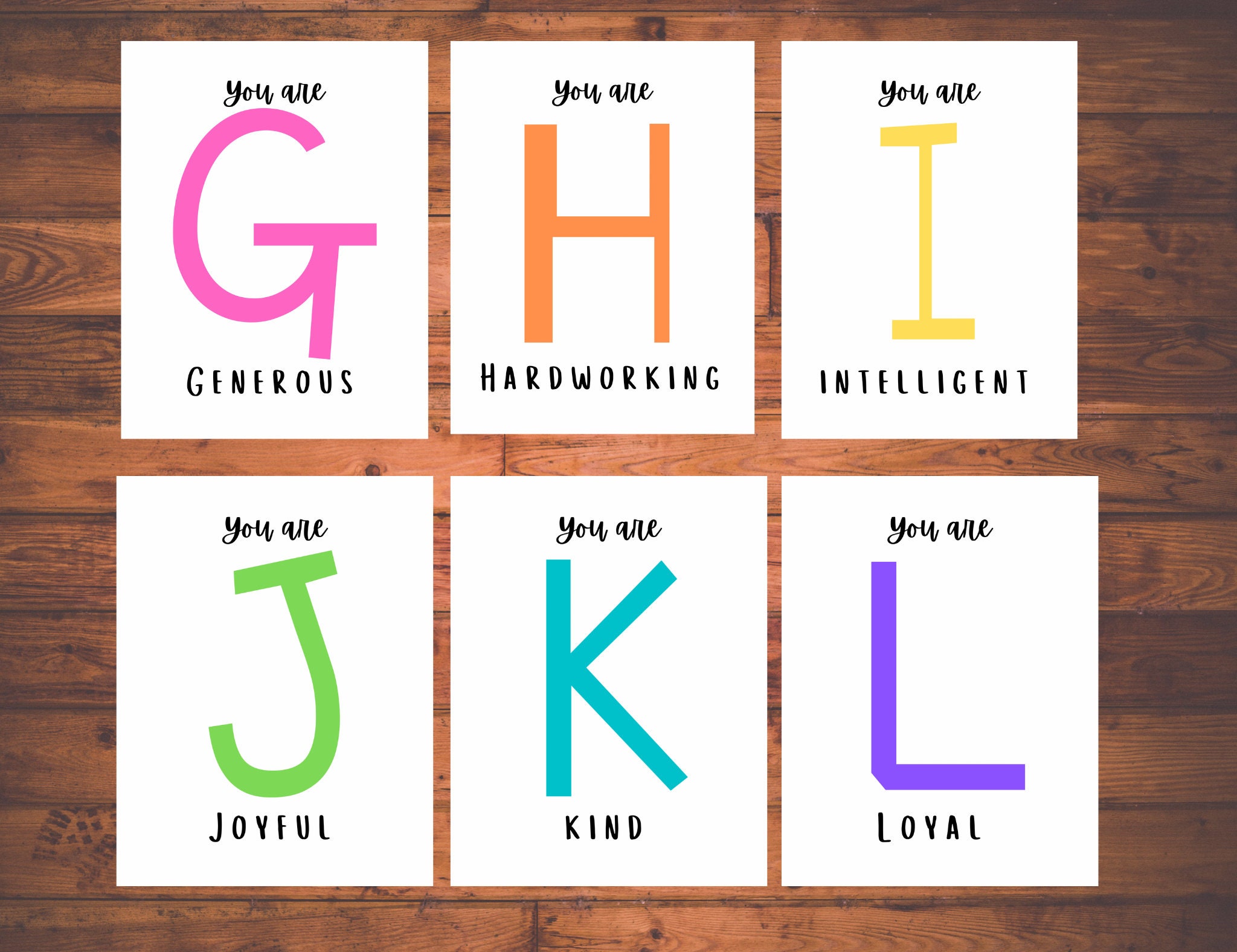 Positive Classroom Alphabet Posters I Teacher Decorations - Etsy