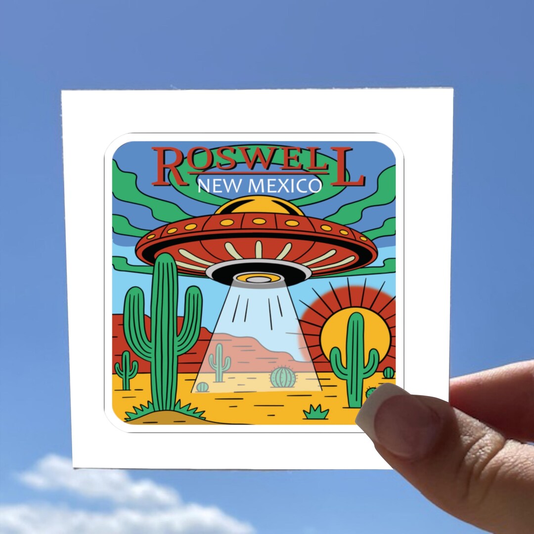 Roswell New Mexico Sticker, Alien Obsessed, Roswell UFO Sticker, Area ...